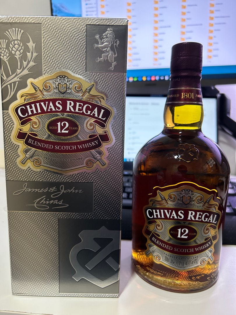 Chivas Regal 12 Years 1L, Food & Drinks, Alcoholic Beverages on Carousell