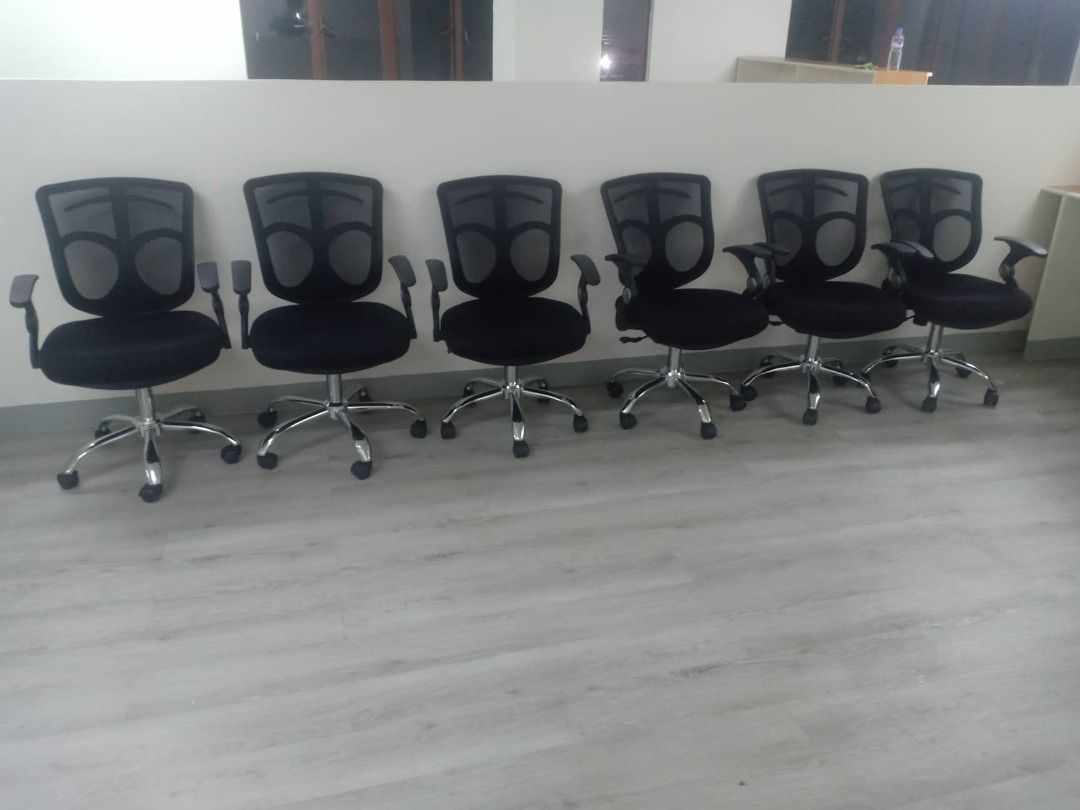 [Clerical Mesh Chair with Arm rest, Gas Lift, Chrome starbase ...