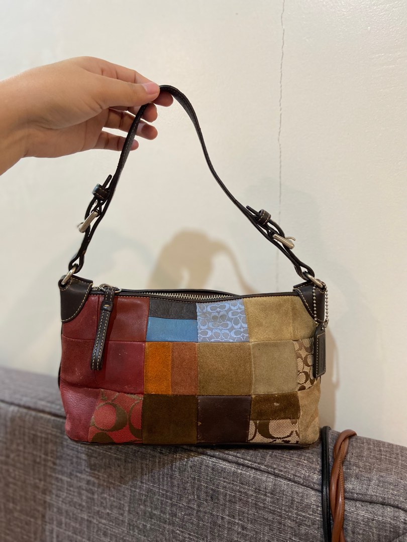 Coach patch work mini shoulder bag, Luxury, Bags & Wallets on Carousell