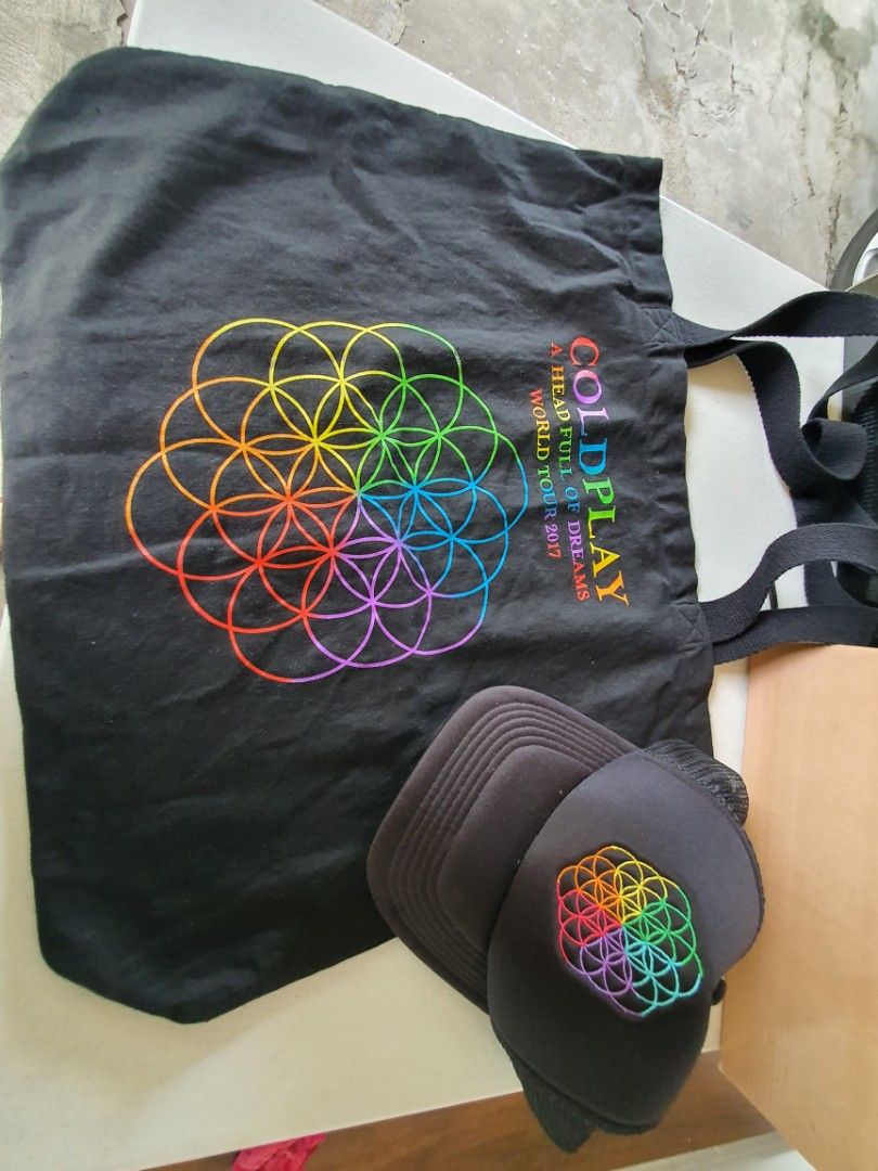 Coldplay merch authentic, Women's Fashion, Bags & Wallets, Tote Bags on ...