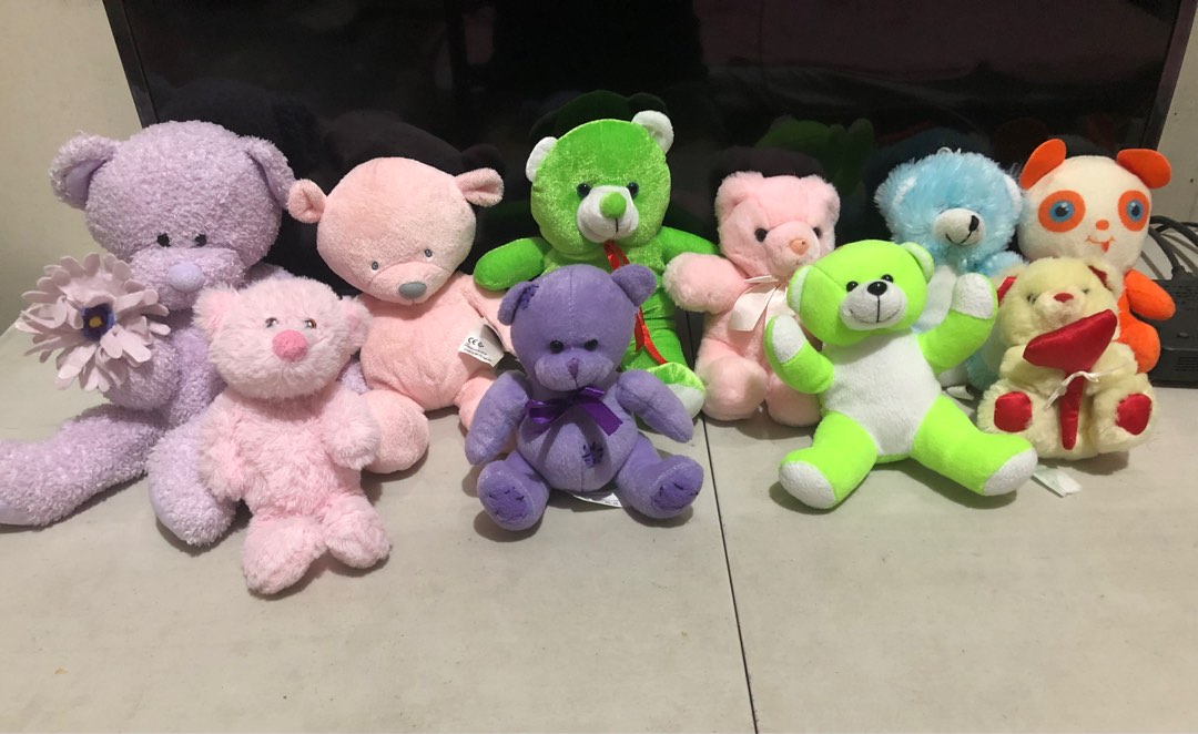 Colorful Bears Plush 10-Pc Bundle, Hobbies & Toys, Toys & Games on ...