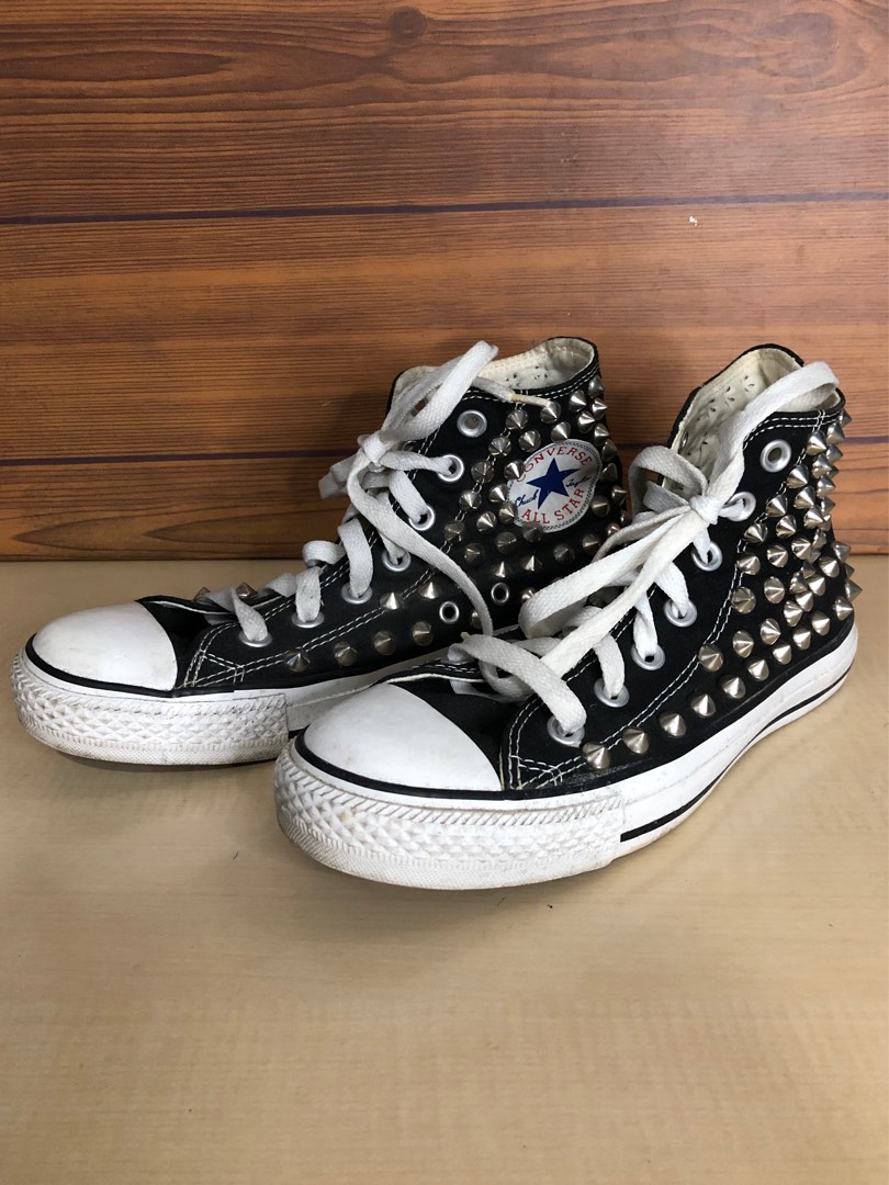 CONVERSE Black Classic M9160 Hi Top Studded Punk Rock Emo Rave, Men's ...