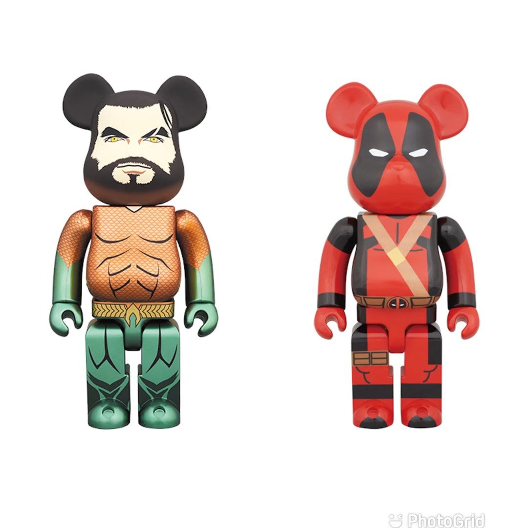 Deadpool and Aquaman bearbrick 400% medicom Kubrick be@rbrick marvel Dc ...
