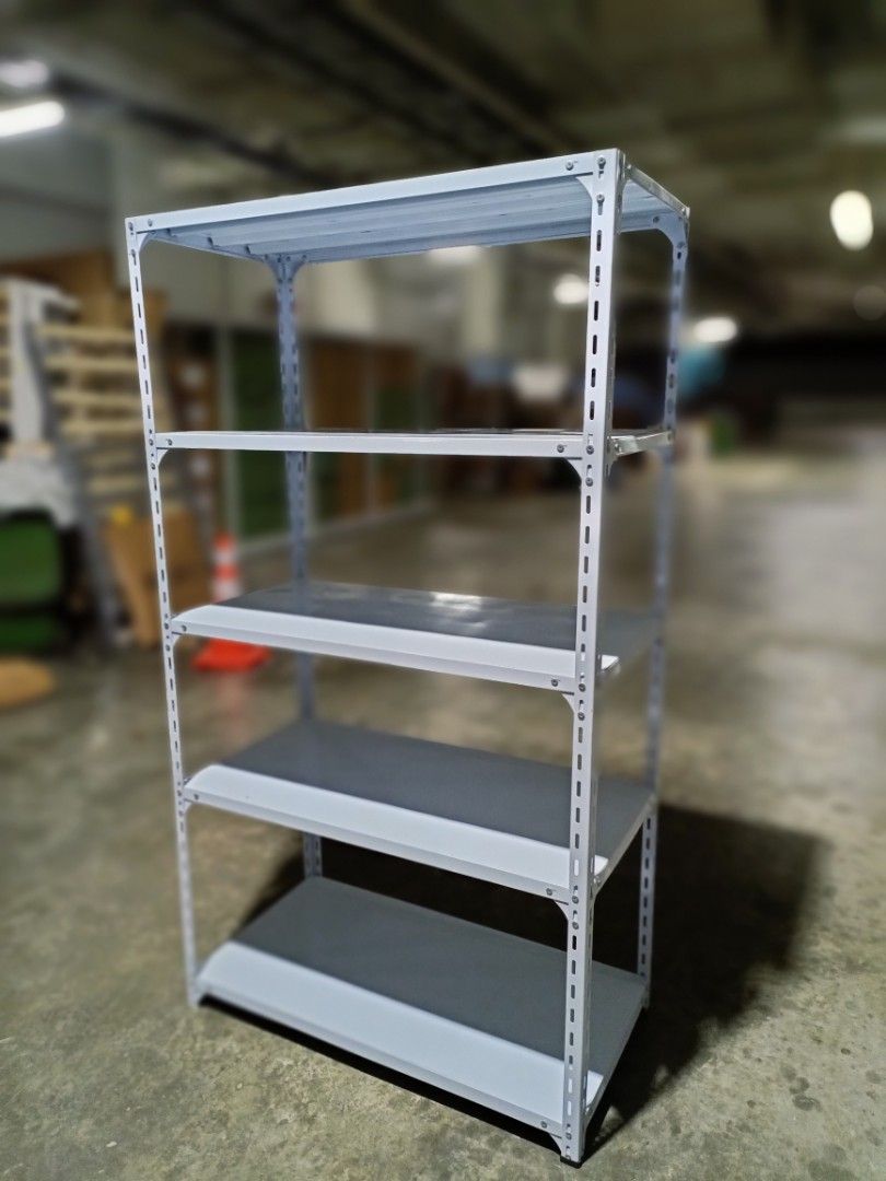 DELTA Metal Steel Shelving Rack in WHITE, Furniture & Home Living ...