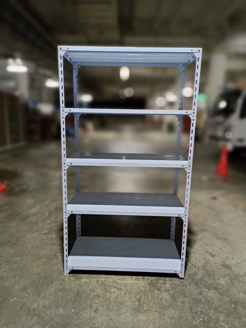 DELTA Metal Steel Shelving Rack in WHITE, Furniture & Home Living ...
