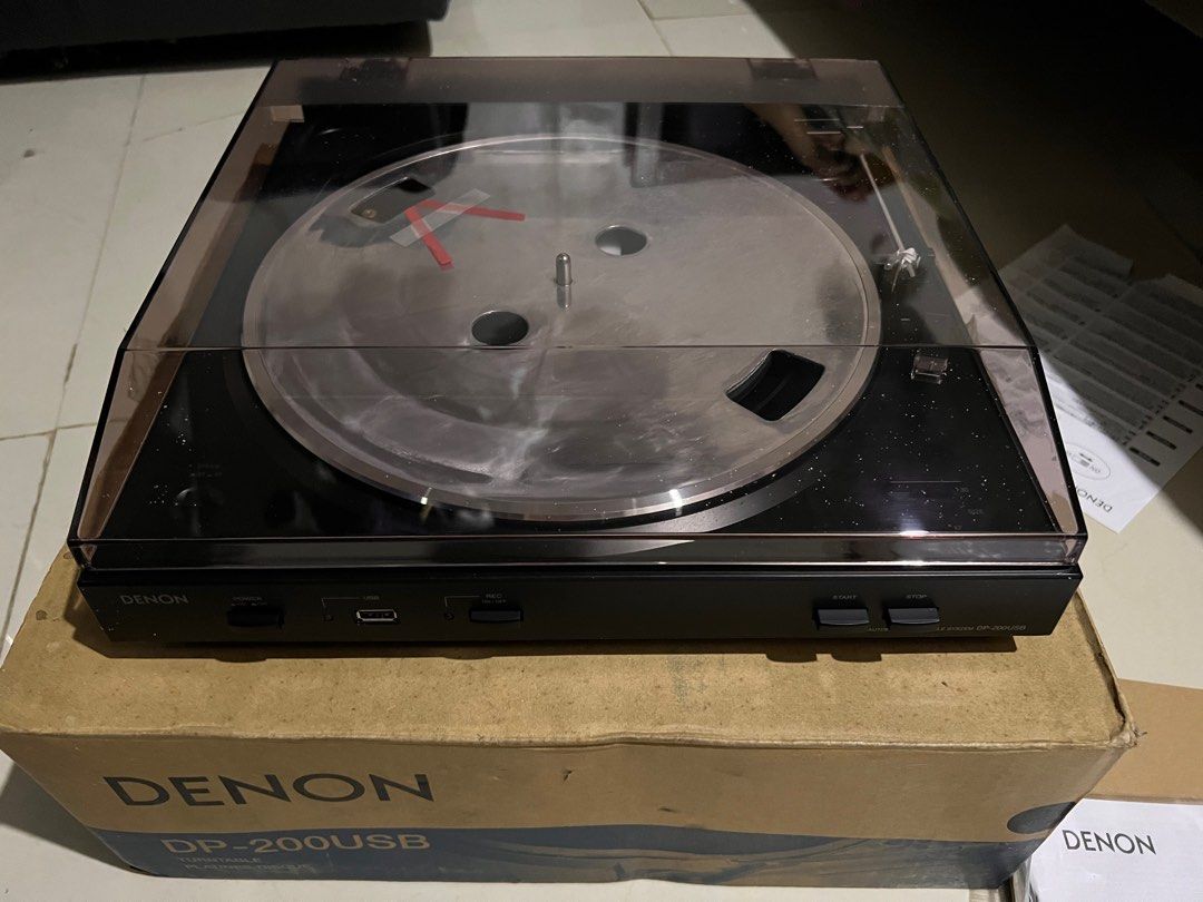 DENON TURNTABLE DP-200USB, Audio, Other Audio Equipment on Carousell