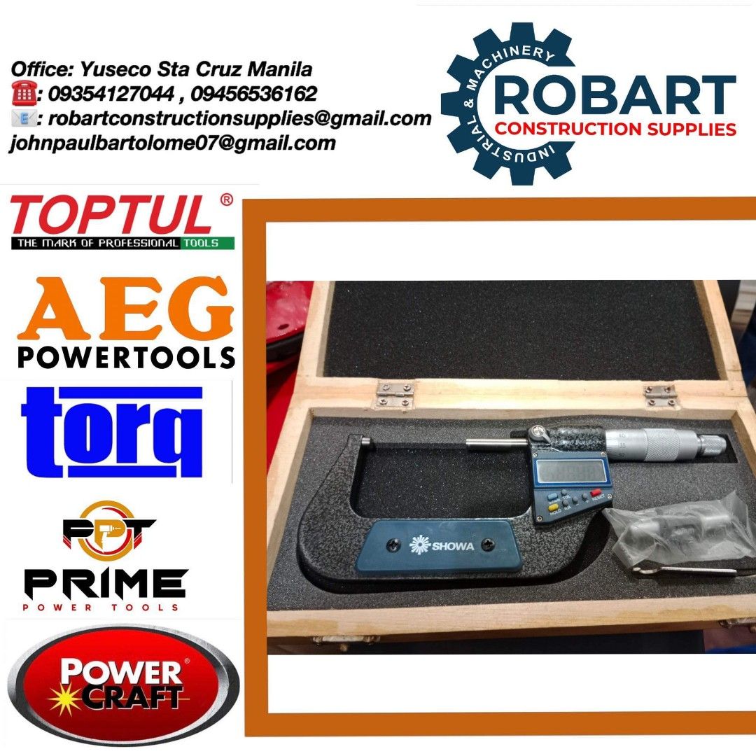 Digital outside micrometer, Commercial & Industrial, Construction Tools ...