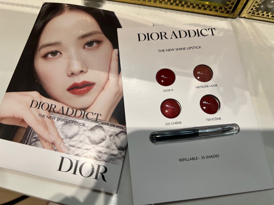 Dior Addict The New Shine Lipstick Sample Card w/ Brush - (4) Four ...
