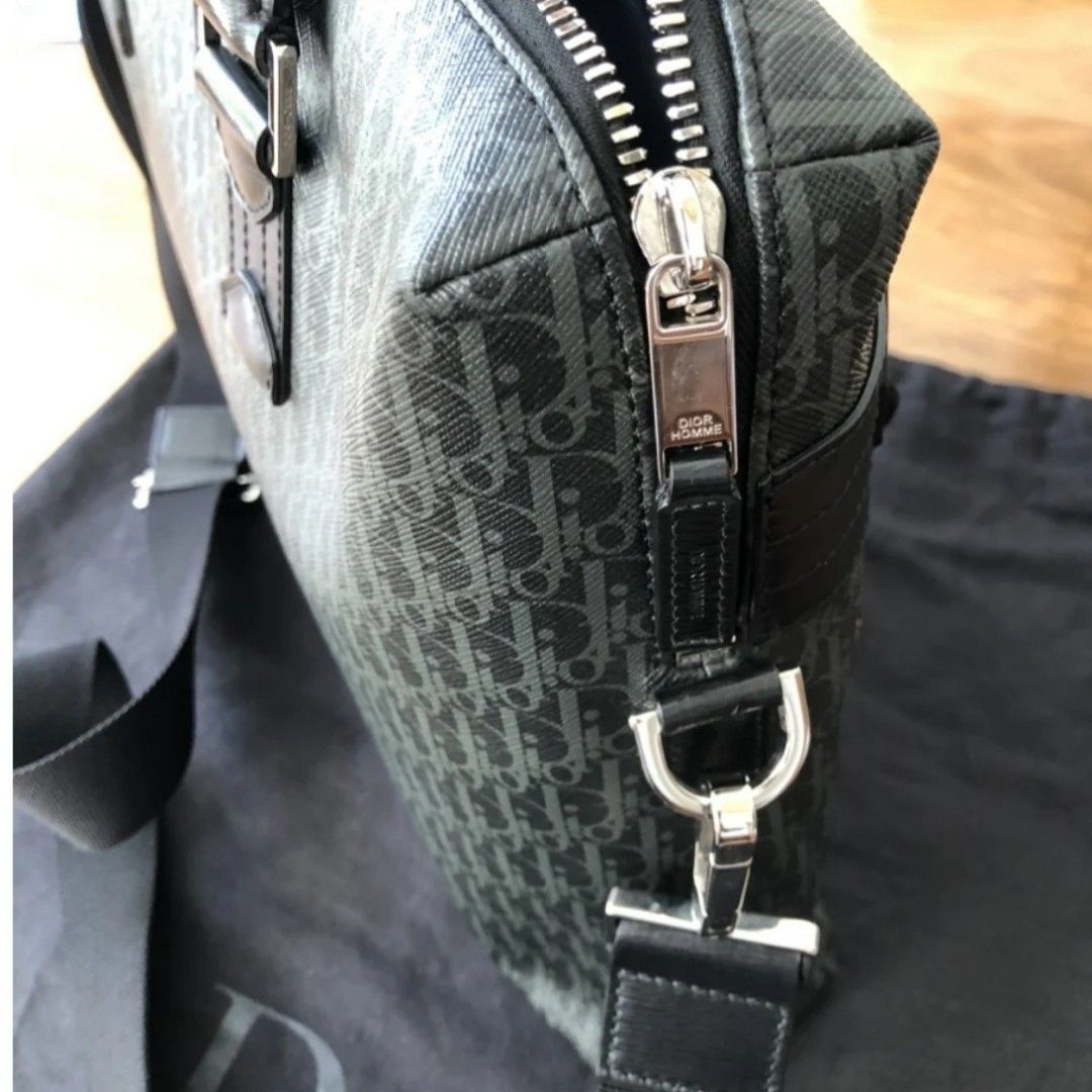 Dior Homme Briefcase in Oblique Coated Canvas, Luxury, Bags & Wallets ...