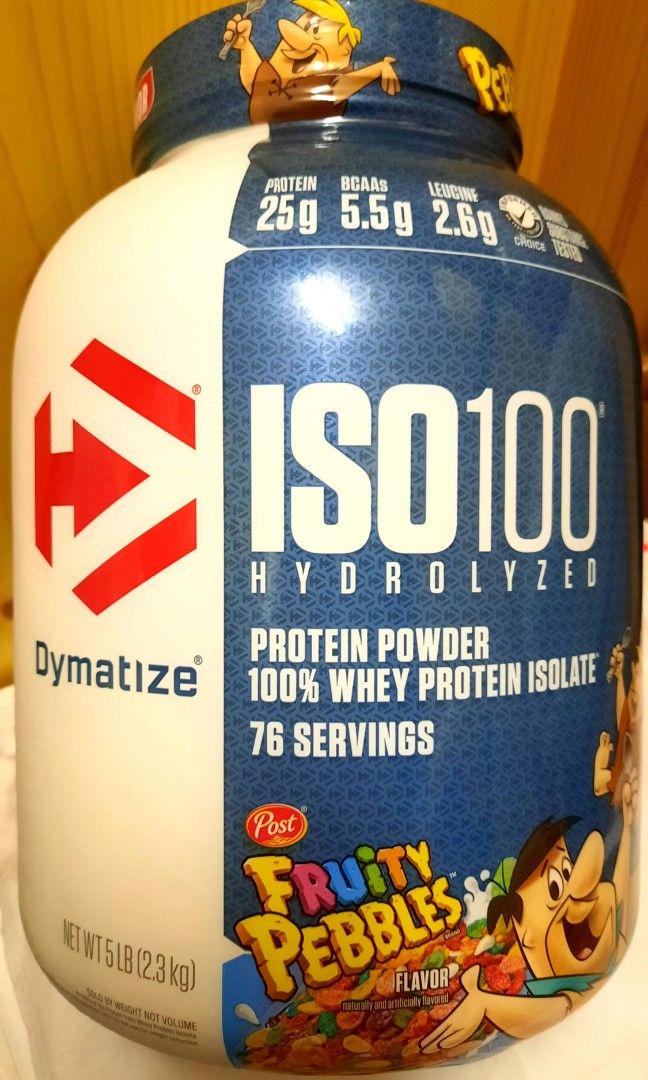 Dymatize ISO 100 Hydrolyzed 100% Whey Protein Isolate 增肌奶粉/水解分離乳清蛋白粉 Fruity Pebbles 5lbs 小果粒麥片味 ...