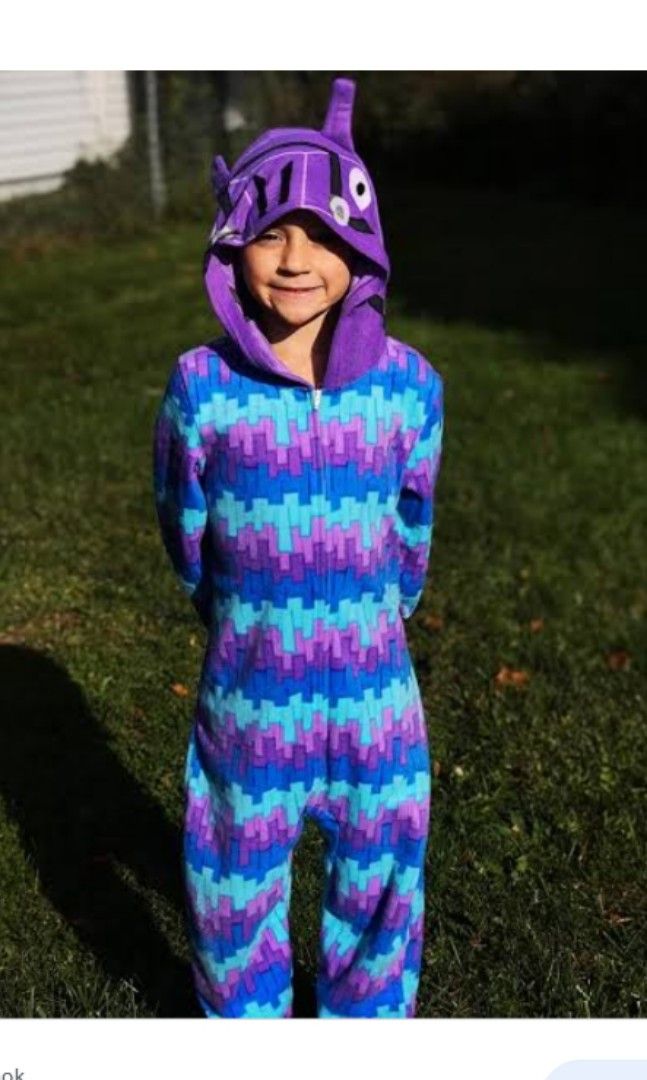 FORTNITE KIDS COSTUME ONESIE PAJAMA PARTY 10-12 Y/O, Babies & Kids ...