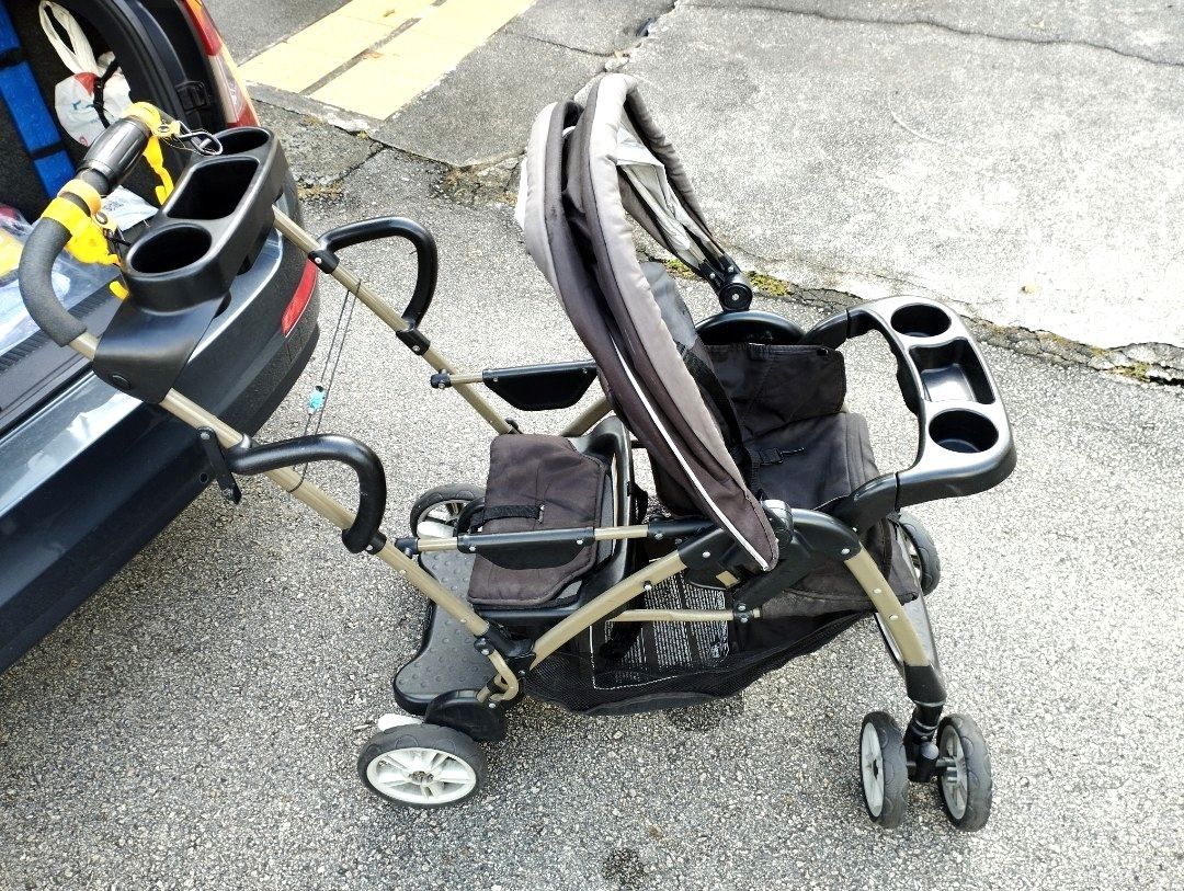 Graco room for 2 stroller ( twin double type), Babies & Kids, Going Out ...