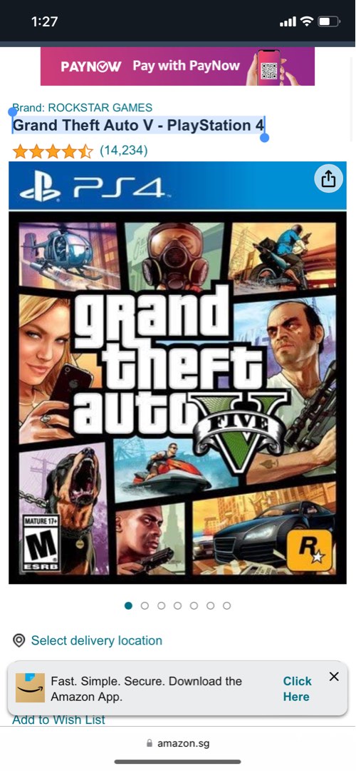 Grand Theft Auto V - PlayStation 4, Video Gaming, Video Games, PlayStation on Carousell