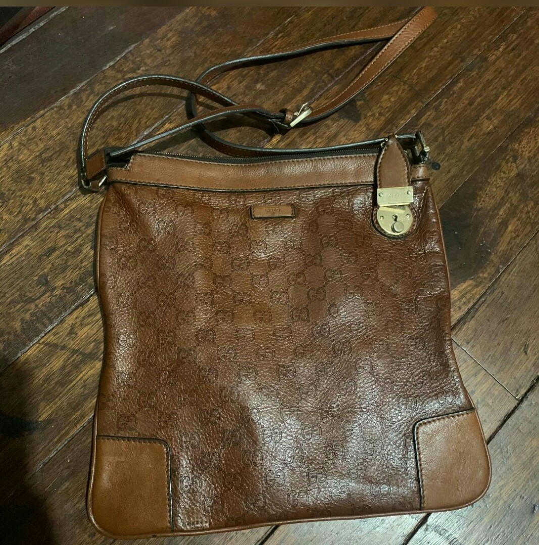 Gucci Embossed Sling, Women's Fashion, Bags & Wallets, Cross-body Bags ...