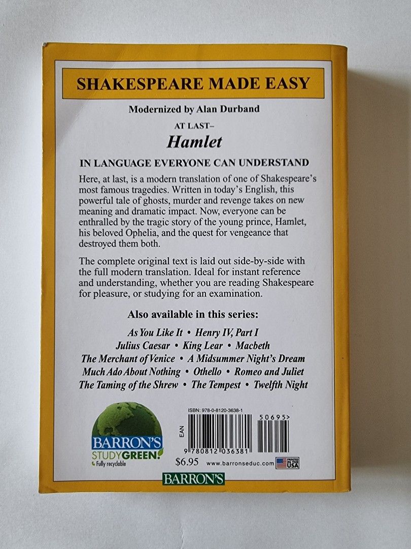 Hamlet by William Shakespeare, Hobbies & Toys, Books & Magazines ...
