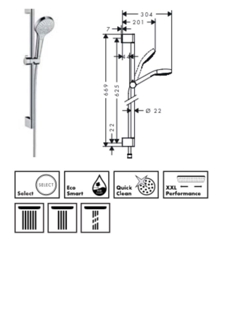 Hansgrohe Croma Select s multi set 65 cm, Furniture & Home Living ...