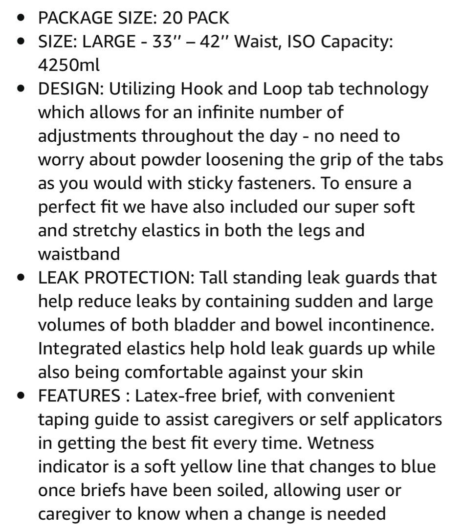 Rearz Incontrol active air L adult diaper abdl, Health & Nutrition ...