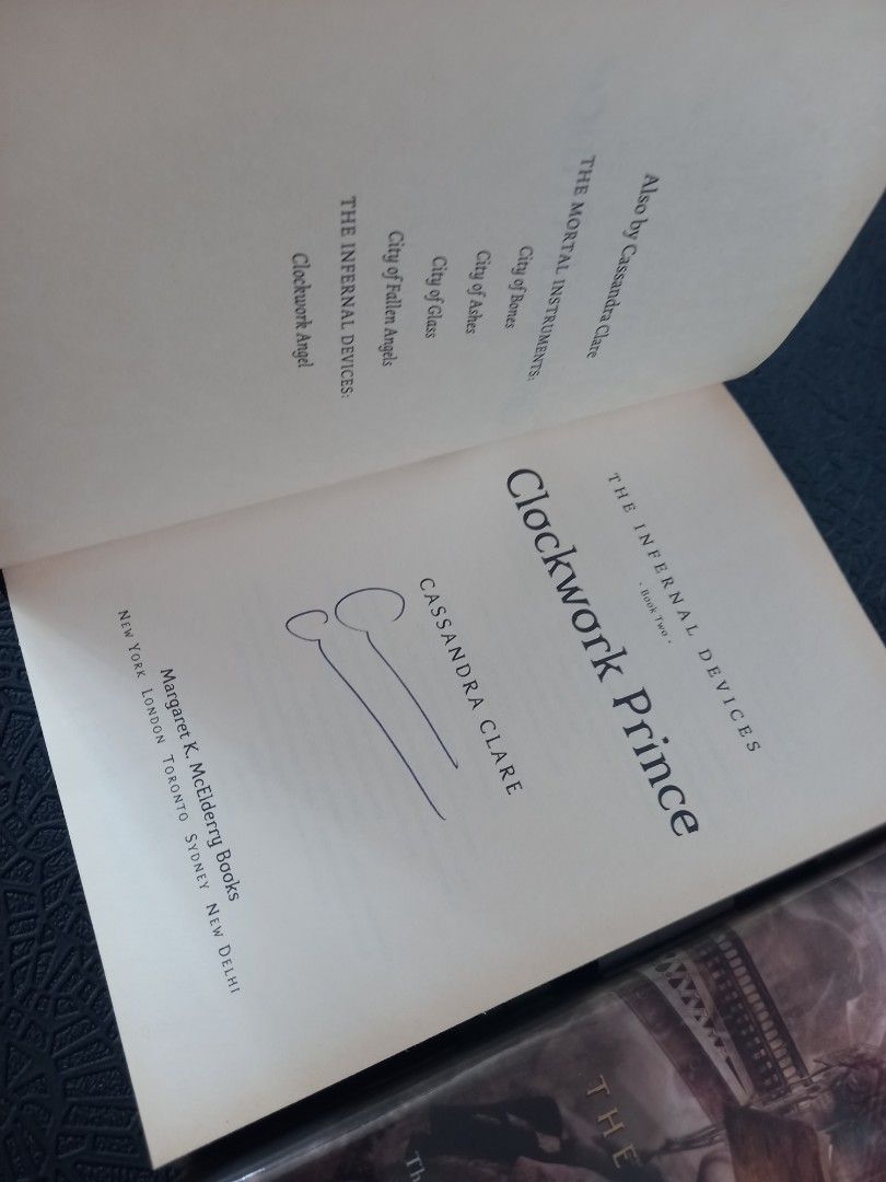 Infernal Devices Trilogy by Cassandra Clare (HB, SIGNED), Hobbies ...