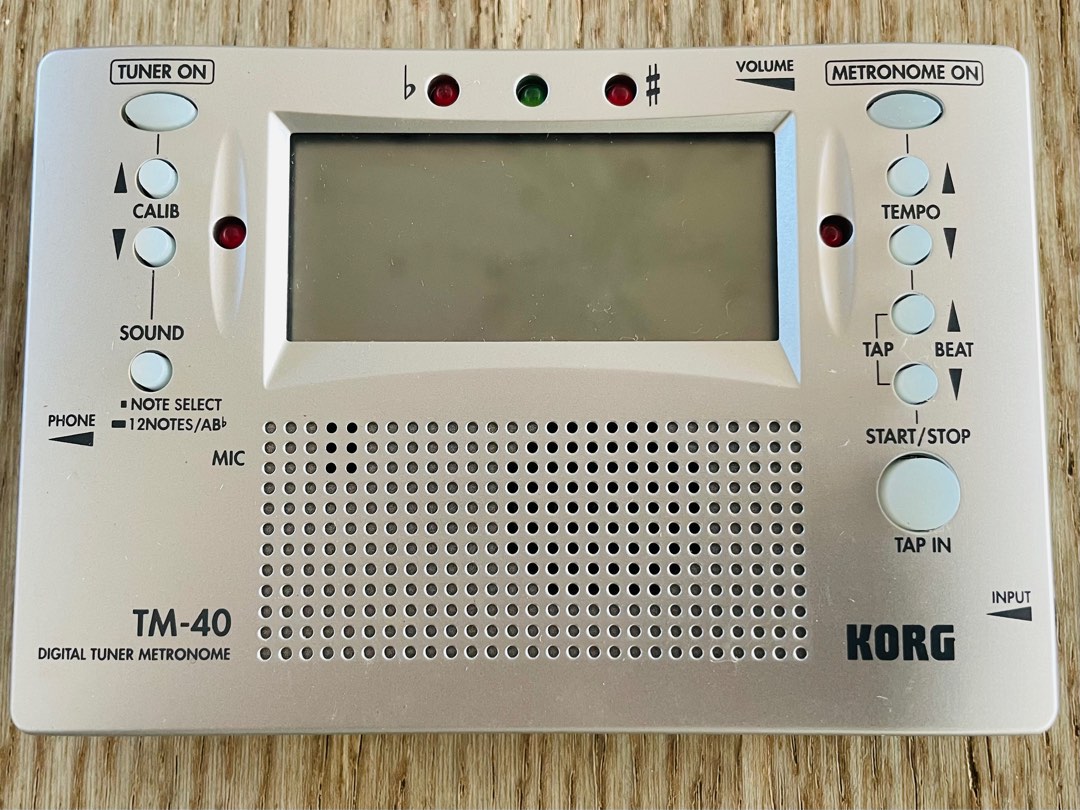 Korg TM-40 Tuner Merronome, 興趣及遊戲, 音樂、樂器 & 配件, 樂器配件 - Carousell