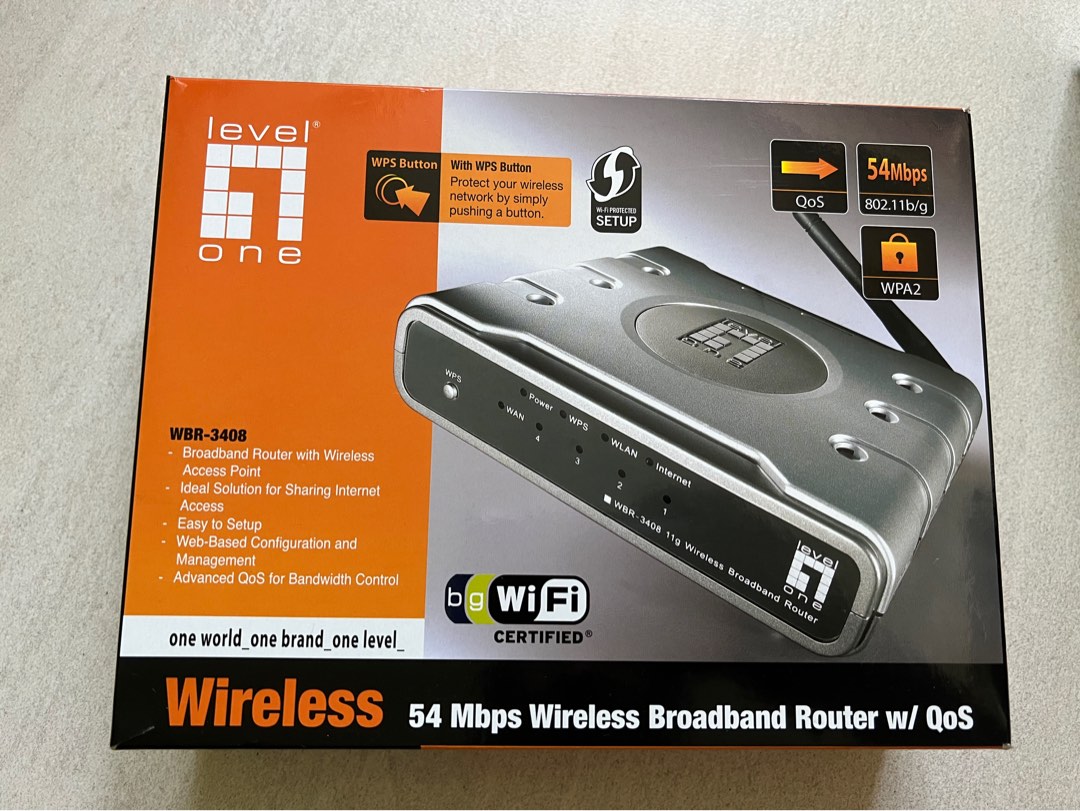 Level One Router, 電腦＆科技, 電腦周邊及配件, Wifi及上網相關產品 - Carousell