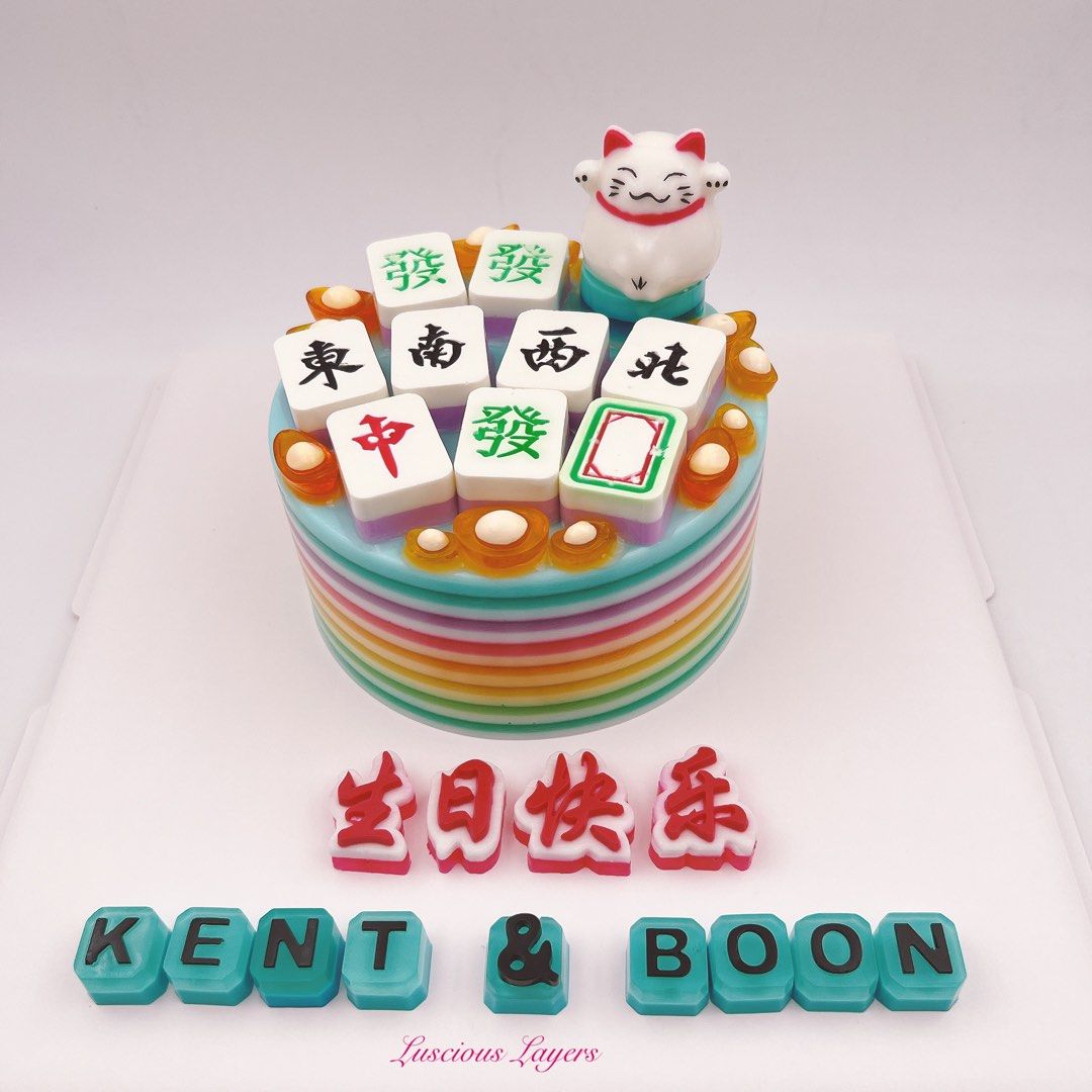 Mahjong jelly cake, Food & Drinks, Homemade Bakes on Carousell