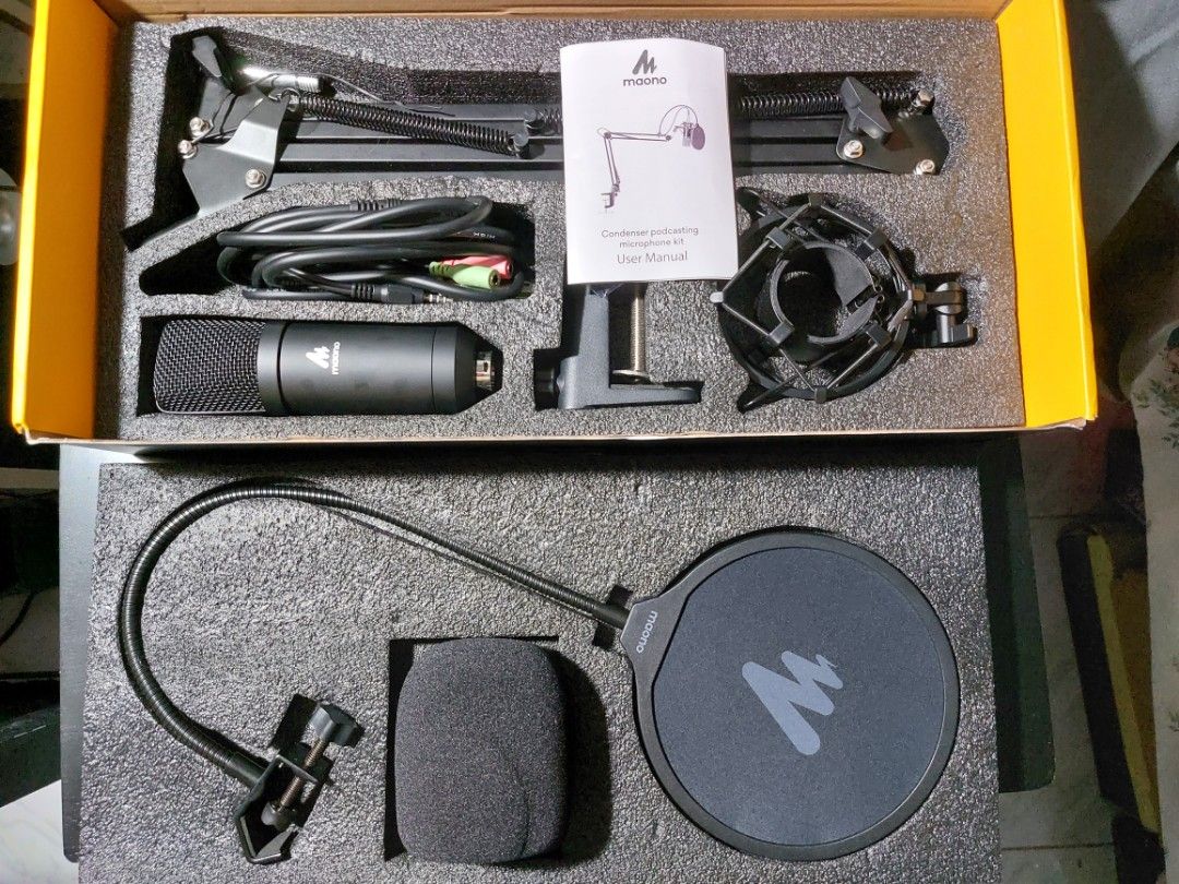 MAONO AU-A03 CONDENSER MICROPHONE KIT, Audio, Microphones on Carousell