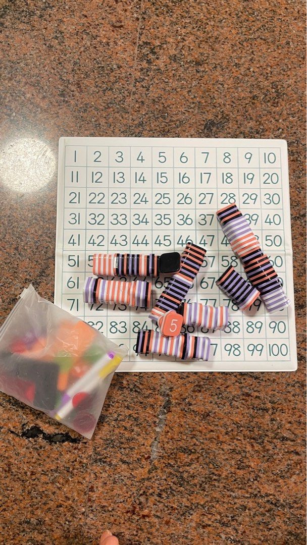 Montessori hundred board Maths 100 number board with magnetic sheet ...