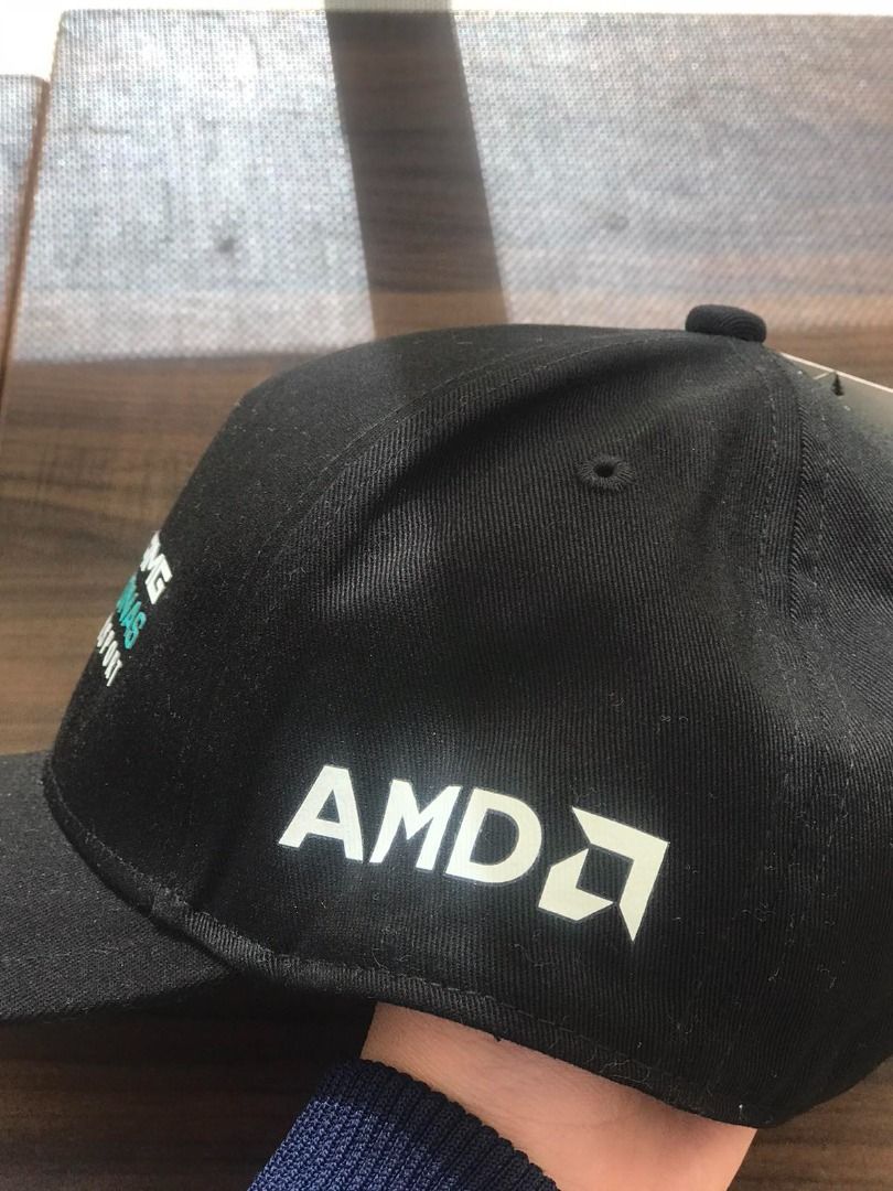 Mercedes-AMG Petronas Racer Logo Cap Black Color with AMD Logo, Men's ...