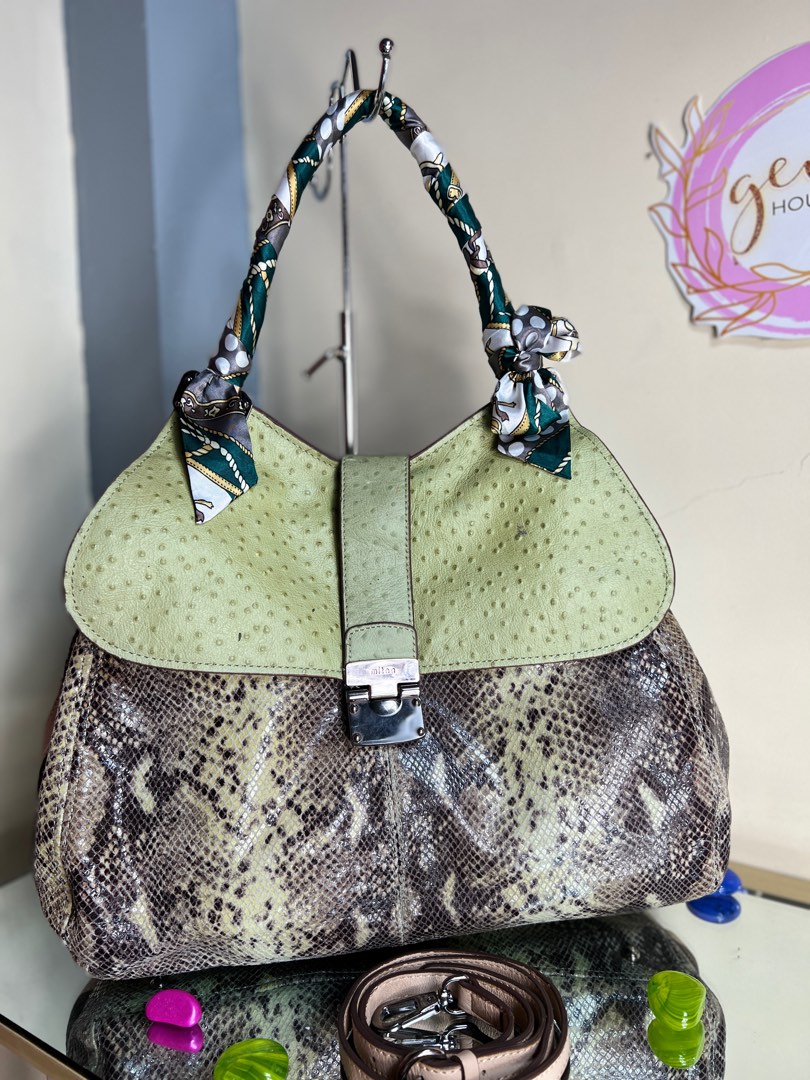 MITAA SNAKE & Ostrich skin leather, Women's Fashion, Bags & Wallets ...