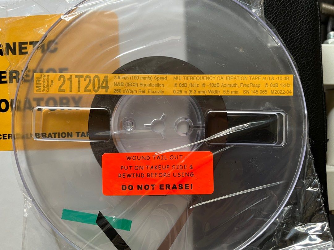 MRL Reference Calibration Tape 21T204, Audio, Other Audio Equipment on Carousell
