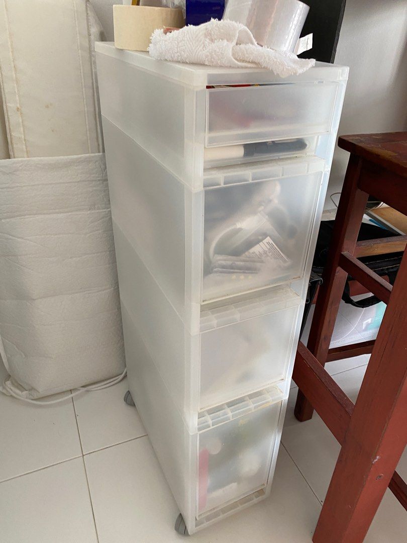 Muji pe cupboard with wheels, Furniture & Home Living, Home Improvement ...