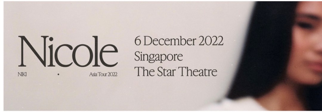 Niki - Nicole asia tour (6 Dec 2022), Tickets & Vouchers, Event Tickets ...