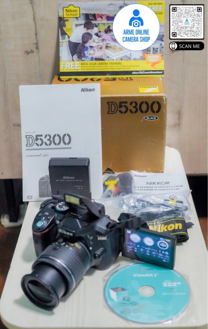 Nikon D5300 DSLR Vlogging Wi-Fi Camera Complete Boxed Package ...