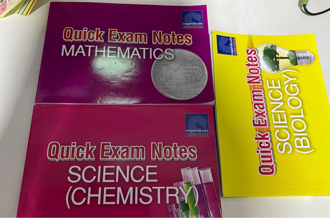 O Level Quick Exam Notes Math, Combined Chem and Bio, Hobbies & Toys ...