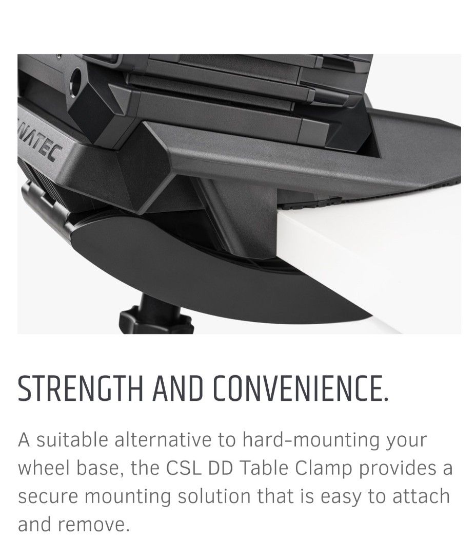 Original Fanatec DD Table Clamp/mount, Video Gaming, Gaming Accessories ...