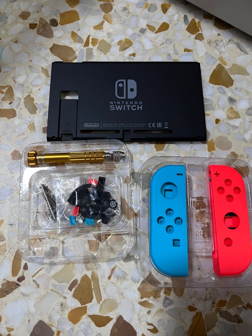 Original Joycons Shell and Switch Back Plate, Video Gaming, Video Game ...
