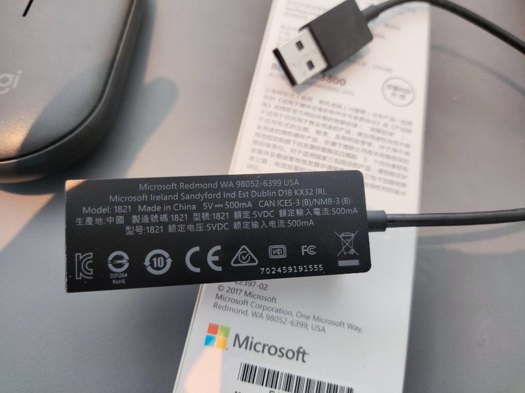 Original Microsoft Ethernet USB Dongle Computers Tech Parts Accessories Cables Adaptors