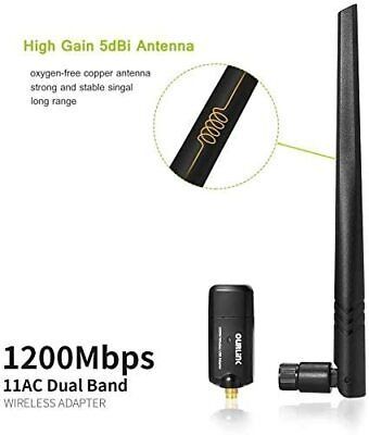 OURLINK USB WiFi Adapter for PC AC1200Mbps Wireless ac1200 with 5dBi ...