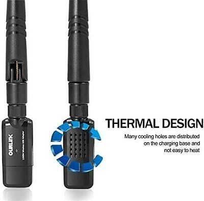 OURLINK USB WiFi Adapter for PC AC1200Mbps Wireless ac1200 with 5dBi ...