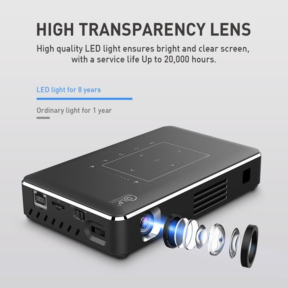 P10 II Smart DLP 3D 4K Projector 4GB RAM 32GB ROM Android 9 WiFi ...