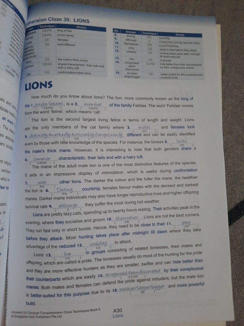 P6 PSLE Grammar MCQs explained with FREE used Conquer Comprehension ...