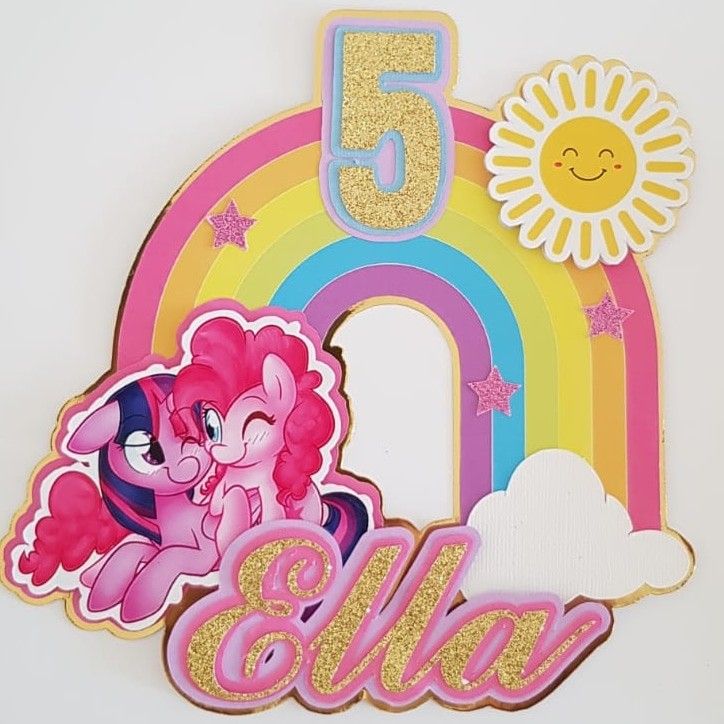 Pinkie pie cake topper, Hobbies & Toys, Stationery & Craft, Handmade ...