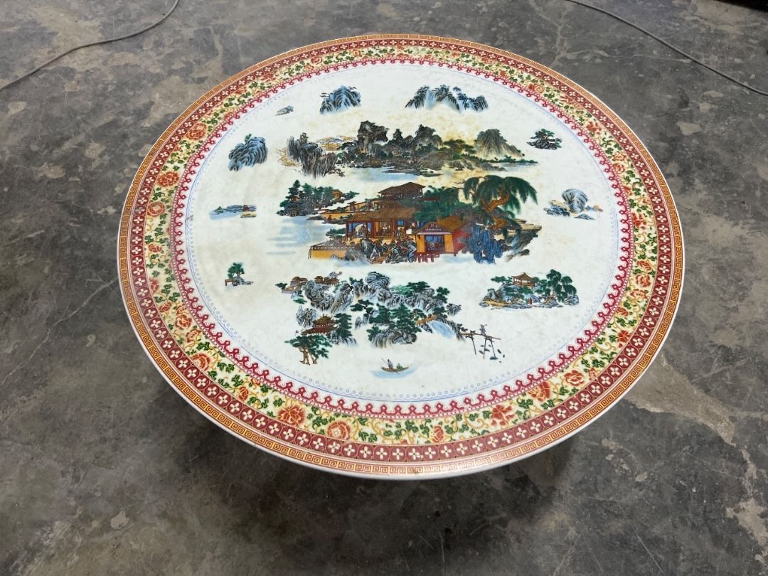 Porcelain Side Table White Colour / Meja Sisi Porselin Warna Putih ...