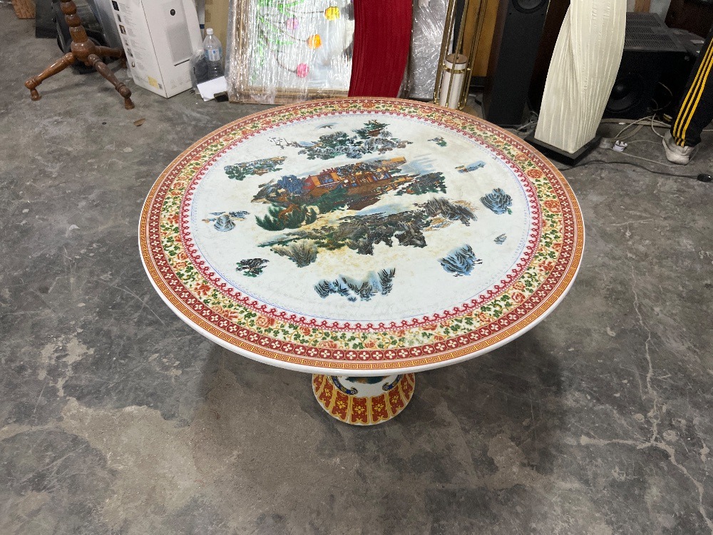 Porcelain Side Table White Colour / Meja Sisi Porselin Warna Putih ...