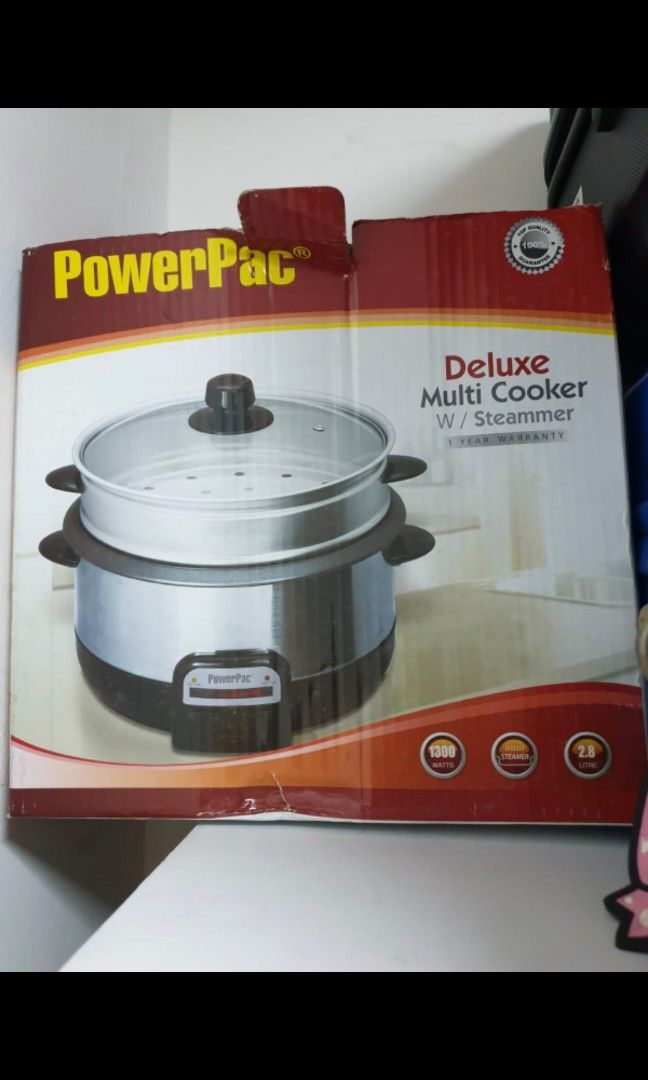 Powerpac deluxe multi cooker w/steamer, Furniture & Home Living ...