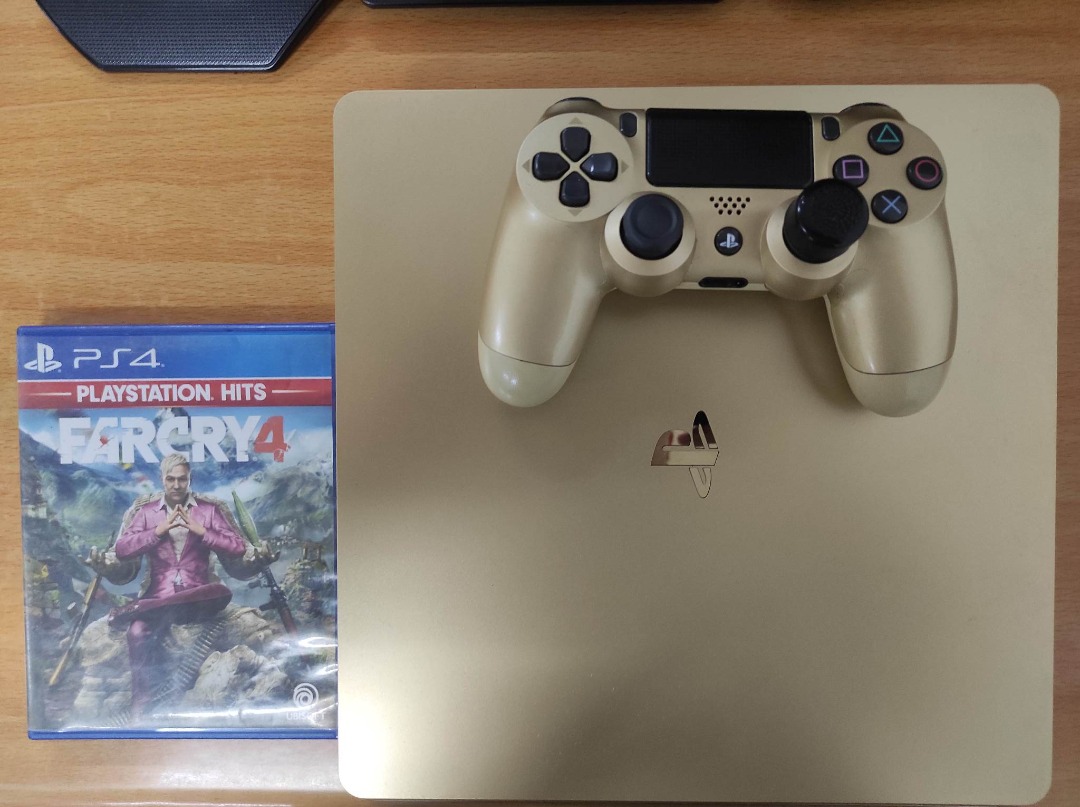 PS4 Slim Gold Edition, Video Gaming, Video Game Consoles, PlayStation ...