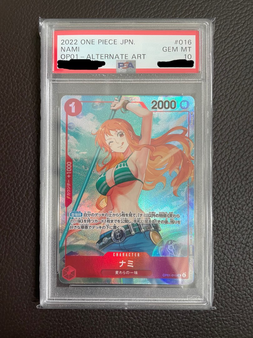PSA 10 One Piece Romance Dawn Nami Alt Art OP01-016, Hobbies & Toys, Toys & Games on Carousell