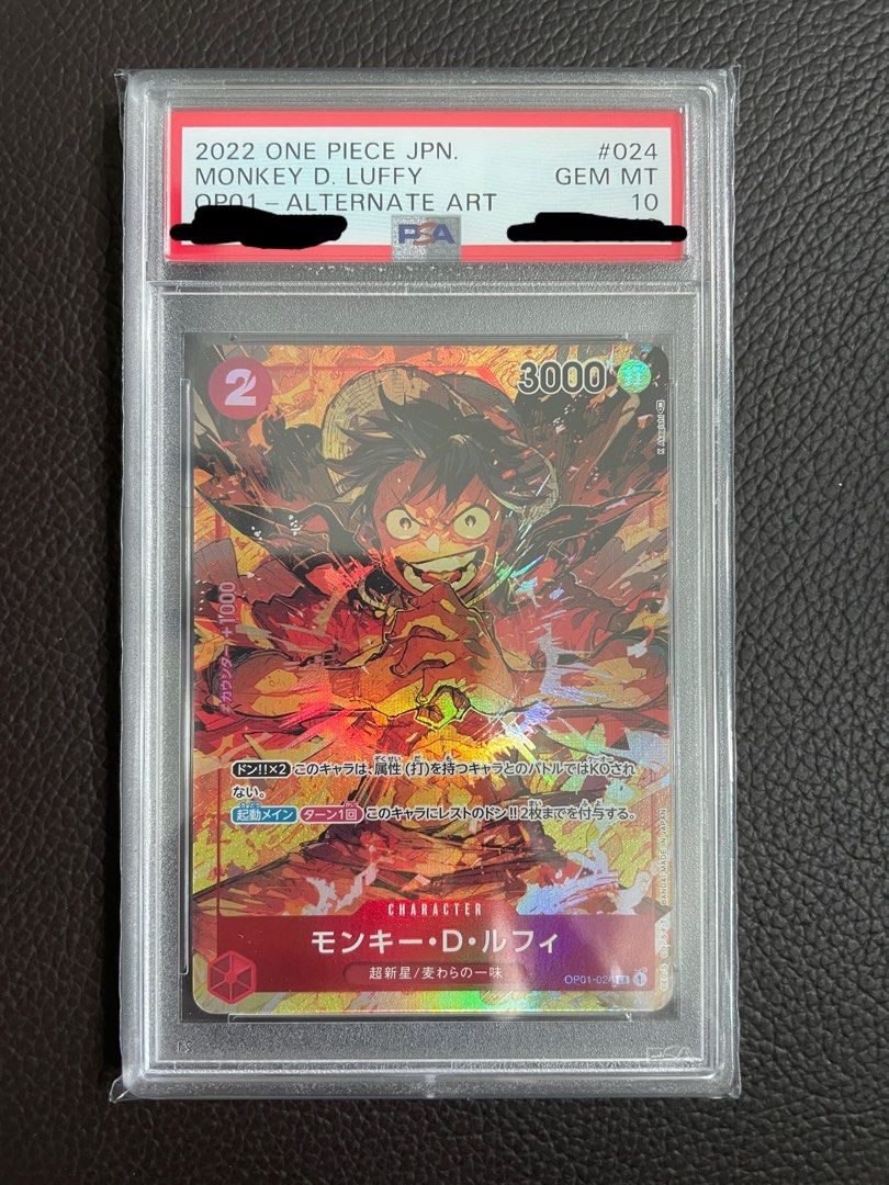 PSA 10 One Piece Romance Dawn Monkey D Luffy Alt Art OP01-024, Hobbies & Toys, Toys & Games on ...