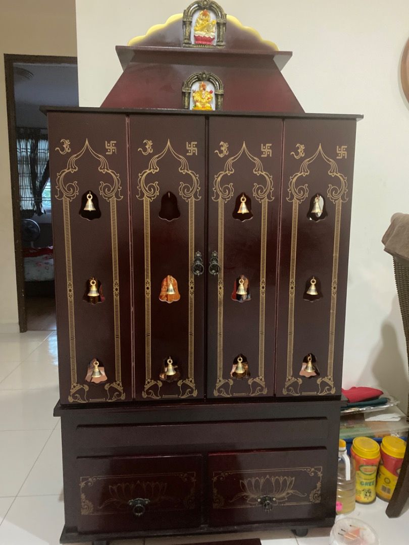 Pooja Alter (Mandir) with stool, Furniture & Home Living, Furniture ...