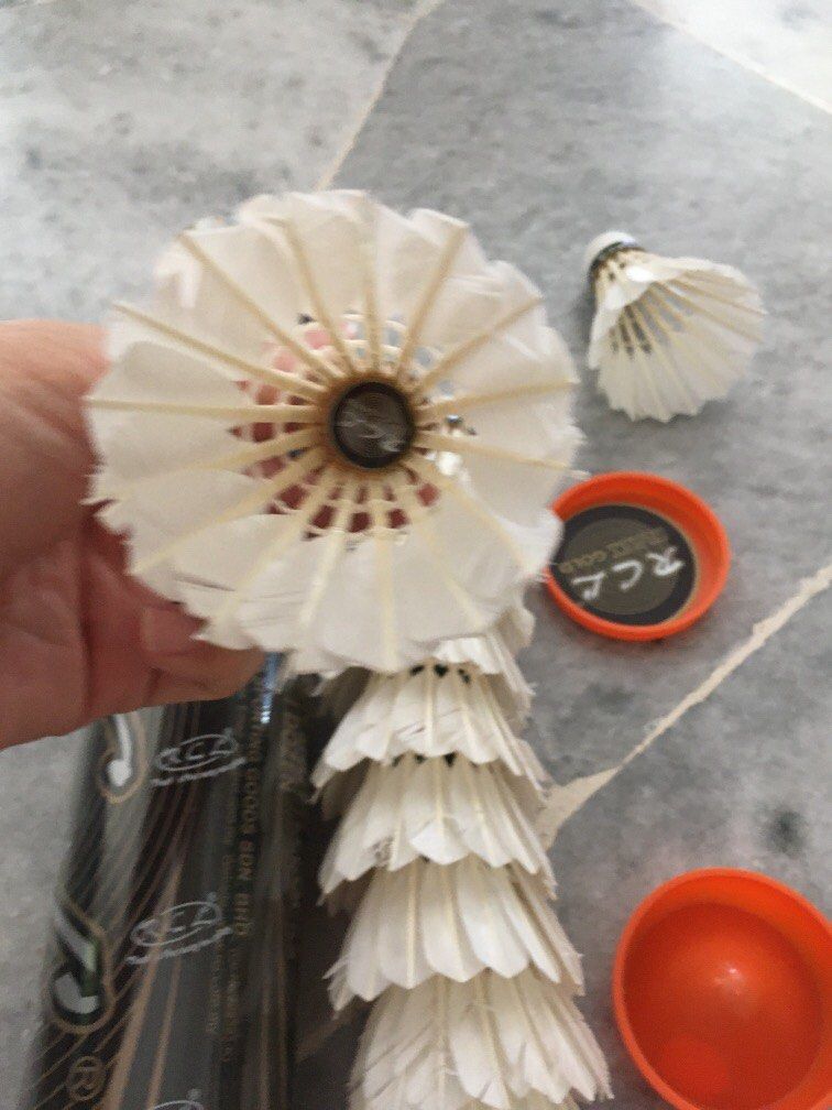 RCL used badminton shuttlecocks black gold, Sports Equipment, Sports ...